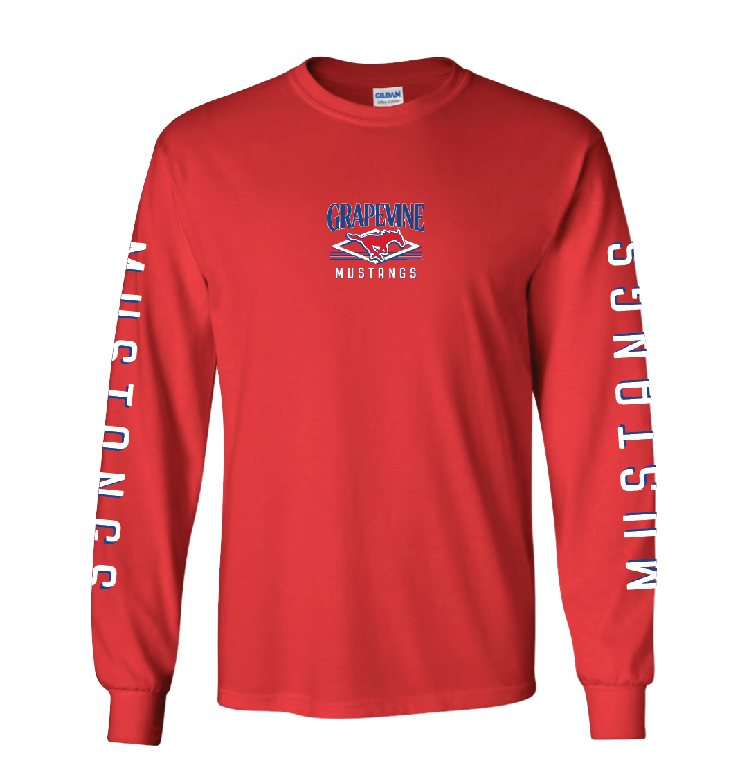 GHS Stang Nation Red LS Tee – Grapevine Mustangs